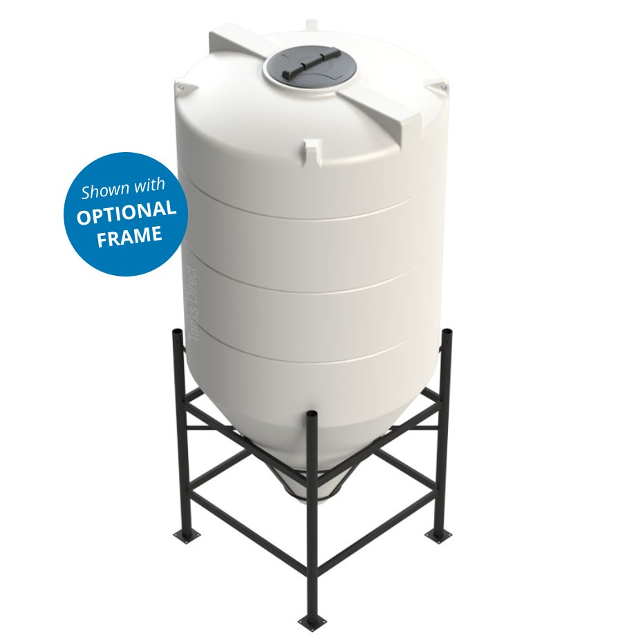 Enduramaxx 3100 Litre Cone Tank with 60° base - Tanks Direct