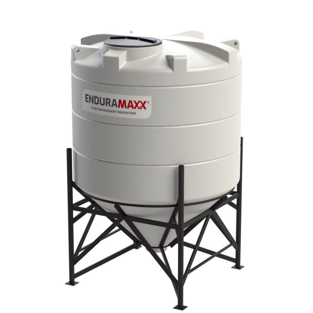 Enduramaxx 4900 Litre Natural Cone Tank with 45 Degree Base - Tanks Direct