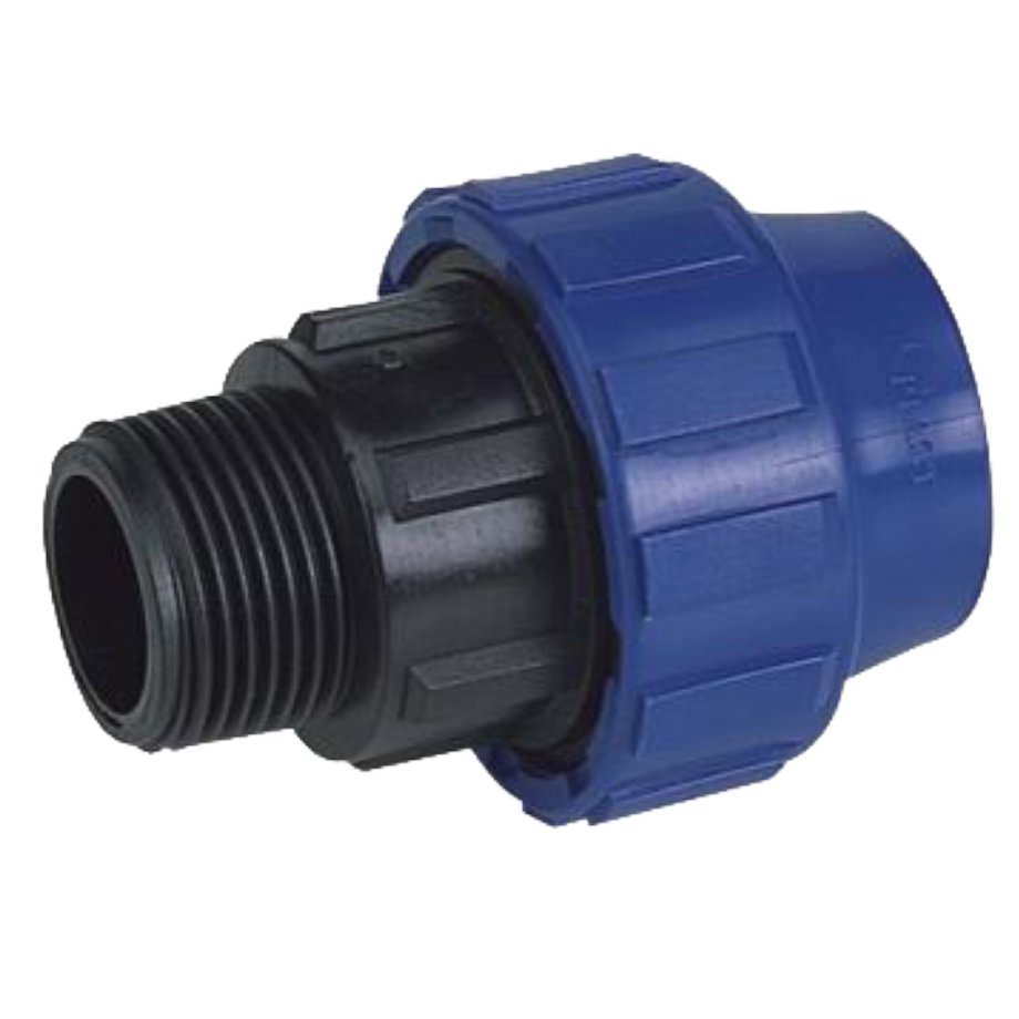 1' BSP to 25mm MDPE compression fitting Male thread - Tanks Direct