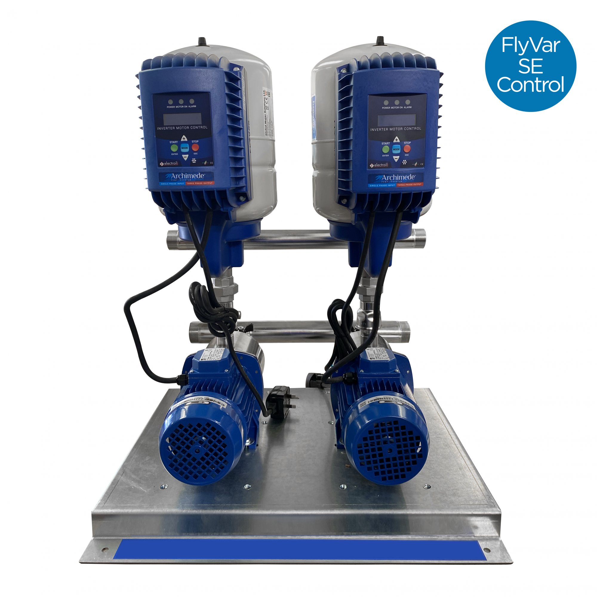 Twin Variable Speed Booster Set, 100l/min @ 4.5 Bar - Tanks Direct