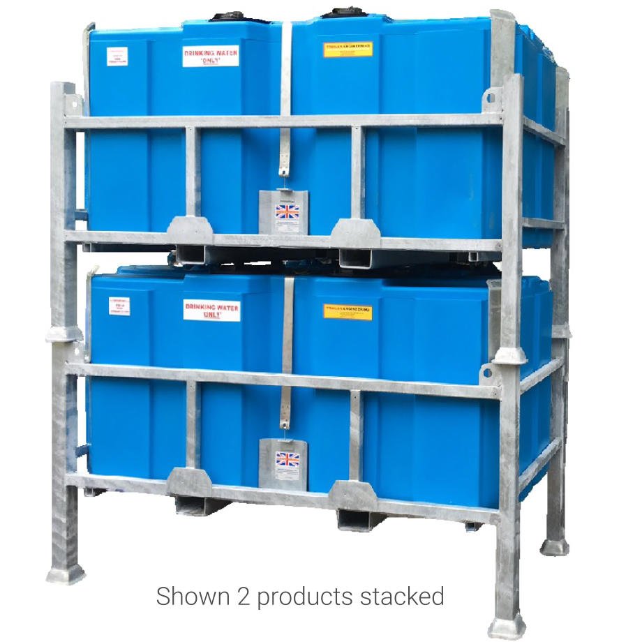 2000 Litre Drinking Water Stacking Tank + Hydrant - Tanks Direct