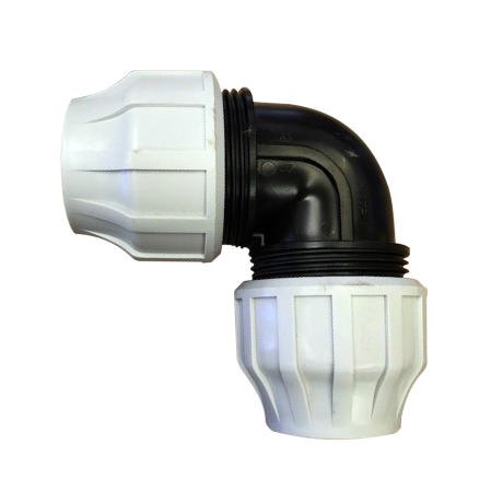 63 mm MDPE Elbow Connector - 63Elb90mdpe - Tanks Direct