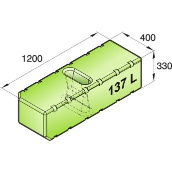 130 Litre Vetus Rigid Water Tank, Potable - Tanks Direct