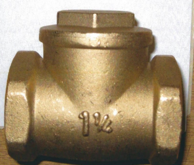 Non Return Valve 1 1/4 Brass (swing) - Tanks Direct