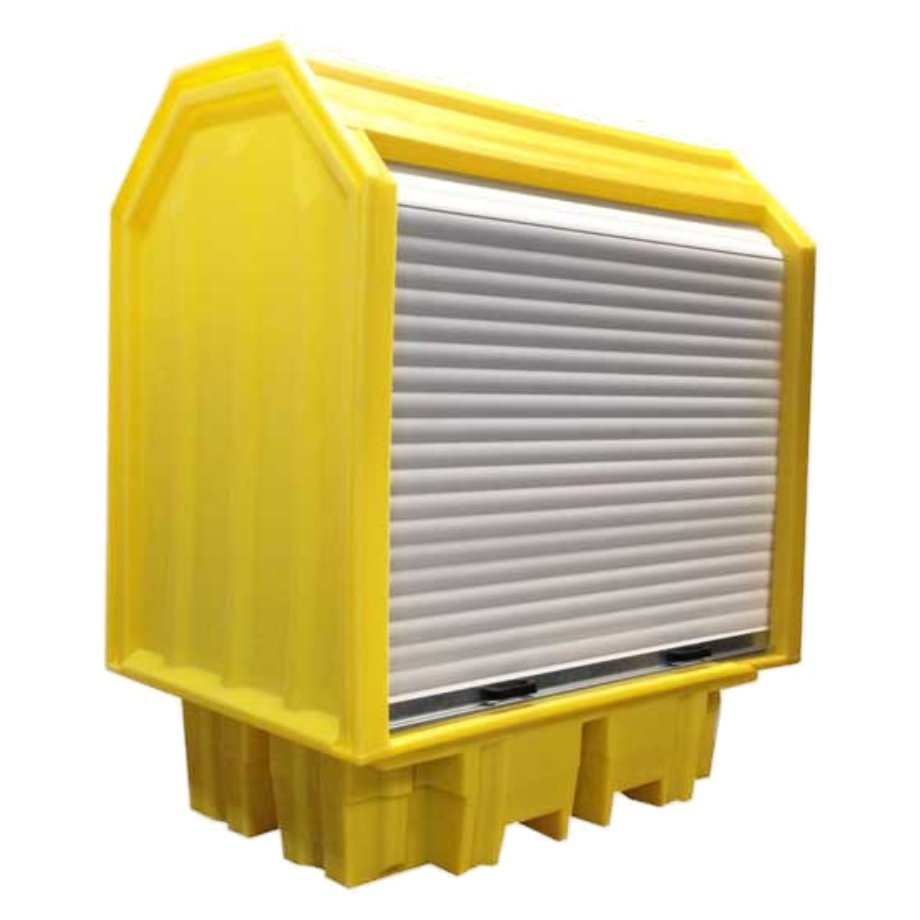 2 Drum Lockable Bunded Pallet with Hard Cover - Tanks Direct