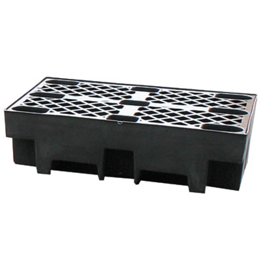 2 Drum Spill Pallet, Recycled Polythene - Tanks Direct