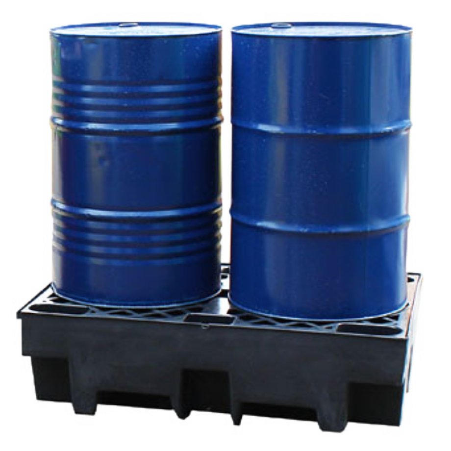 2 Drum Spill Pallet, Recycled Polythene - Tanks Direct