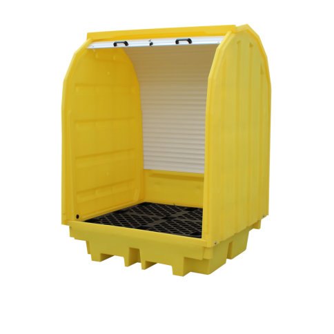 4 Drum Lockable Bunded Pallet with Hard Cover - Tanks Direct