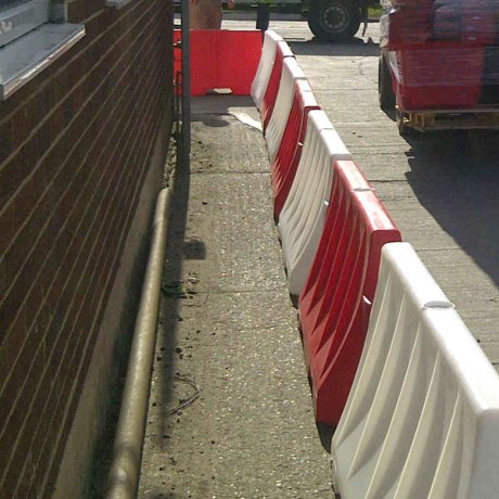 1.6 Metre Red and White Road Safety Barriers - Tanks Direct
