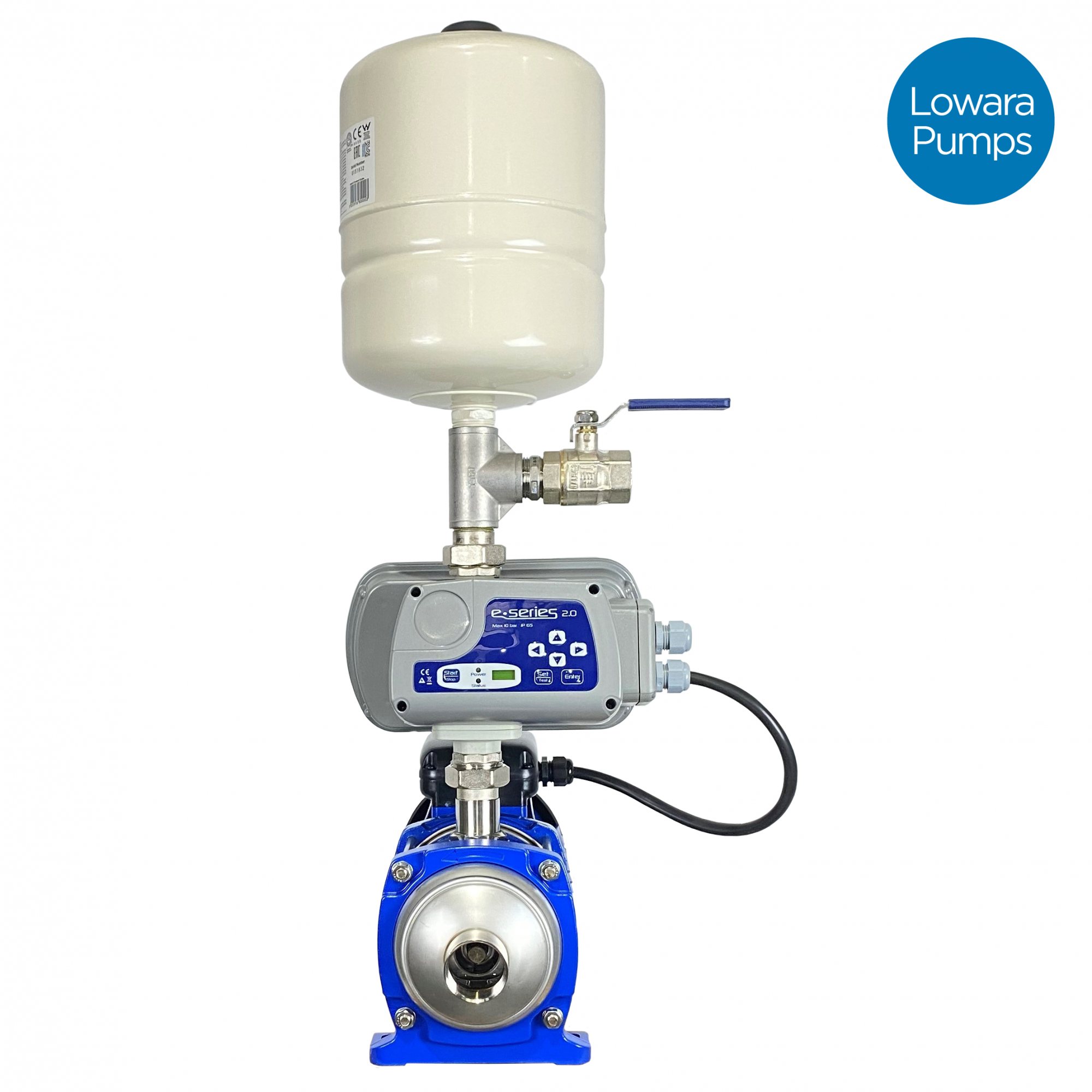 Lowara 1.5'' Single Pump Booster Set, 160 l/min @ 5.0 Bar - Tanks Direct