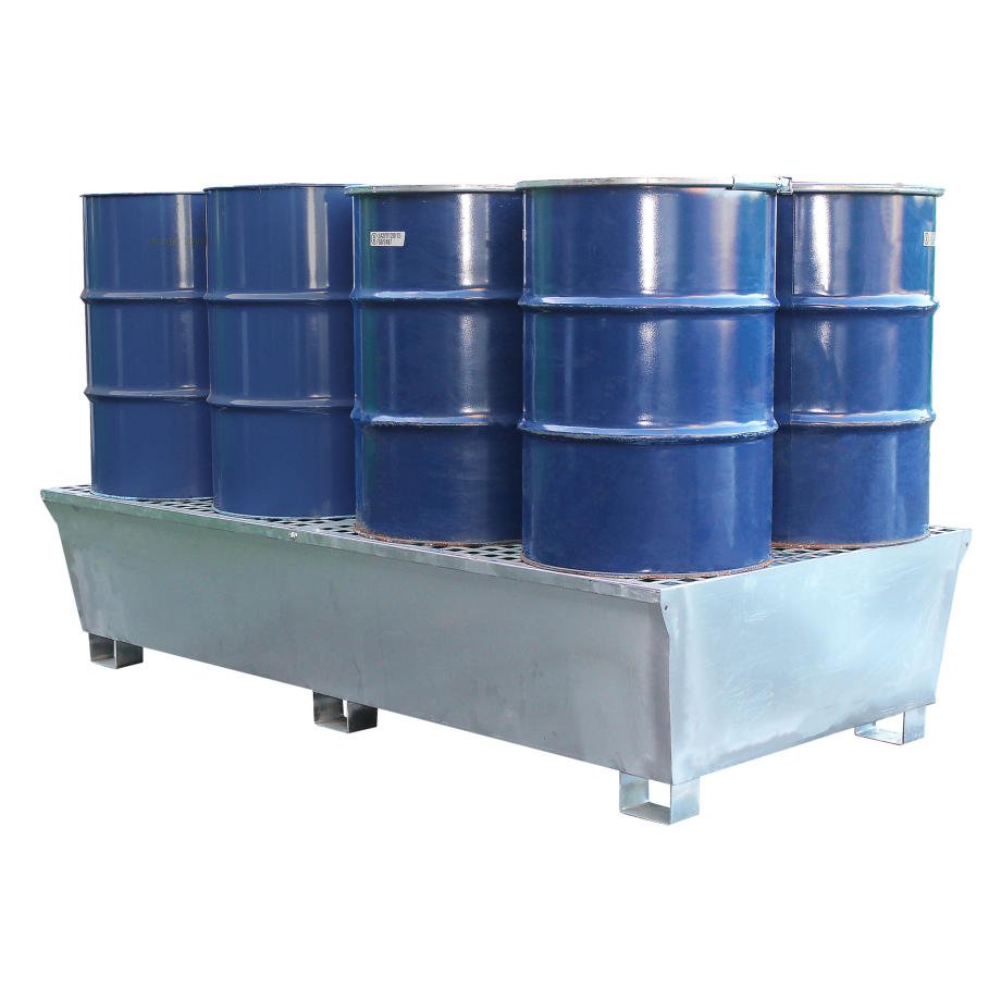 Galvanised Steel double IBC spill pallet - Tanks Direct