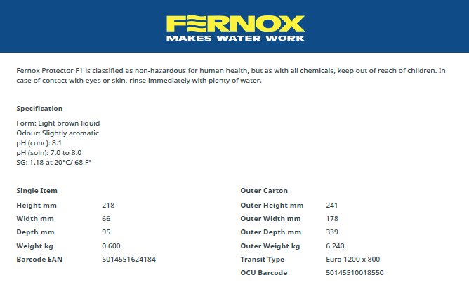 Fernox Protector F1 Express 400ml - Tanks Direct