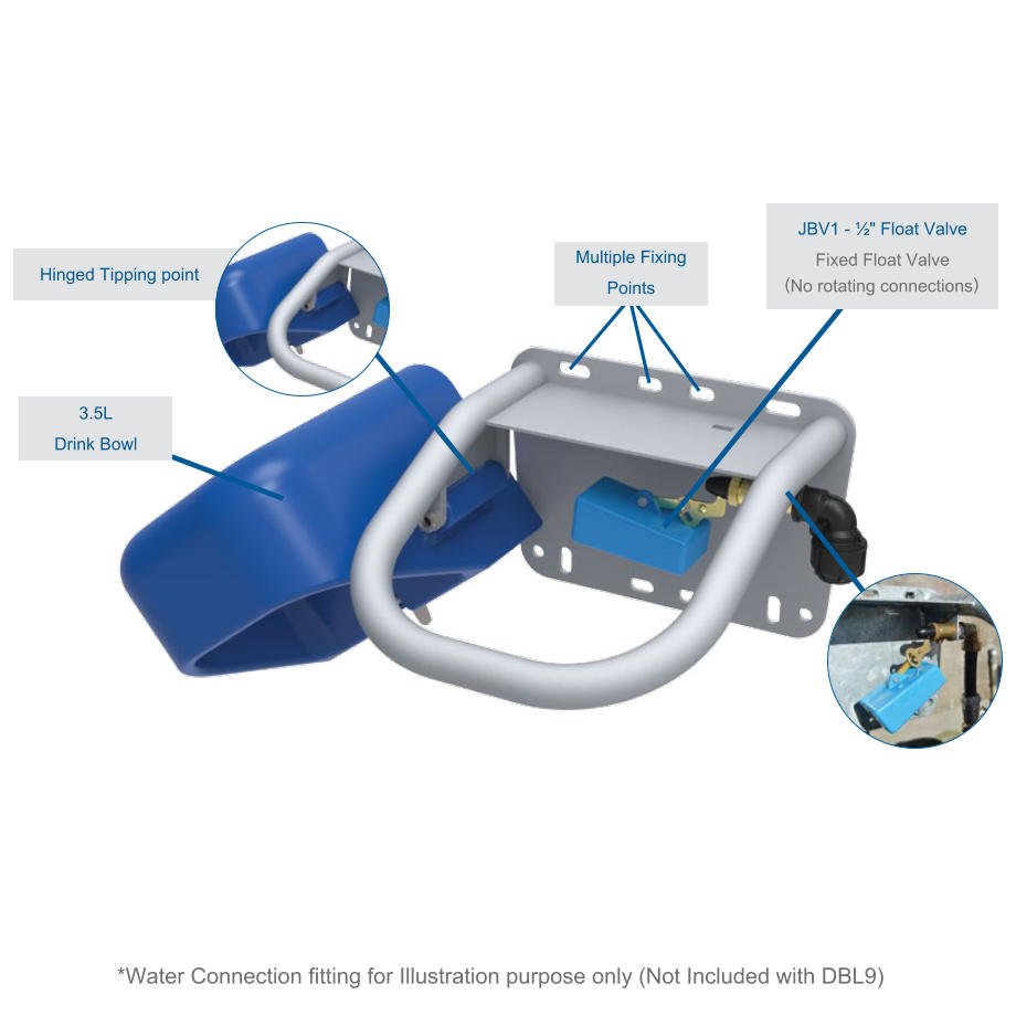 JFC Dumpy Tip-Over Drinker - DBL9 - Tanks Direct