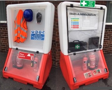 OakPoint Fire Safety Station Red - Tanks Direct