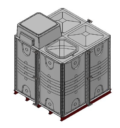 8000L GRP Sectional IFB AB Airgap Cold Water Storage Tank - Tanks Direct