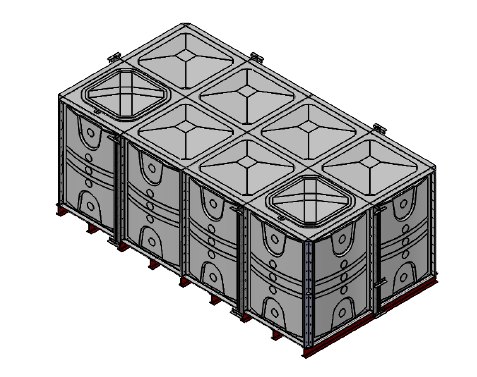 12000 Litre GRP Sectional Water Tank, IFB, Divided - Tanks Direct