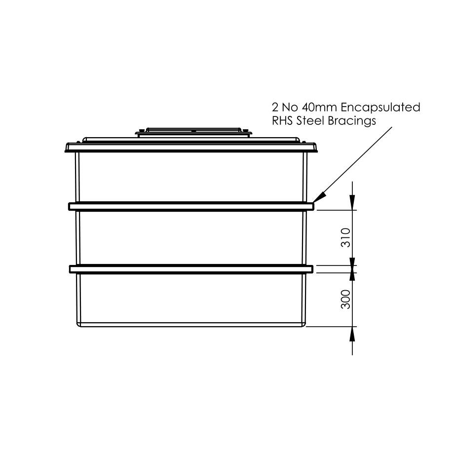 2272 Litre GRP Water Tank, Insulated - Tanks Direct