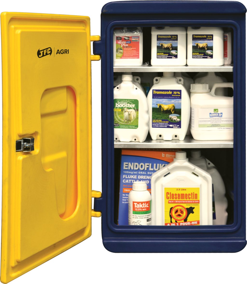 JFC Wall Mountable 180L Chemical Storage Cabinet - Tanks Direct