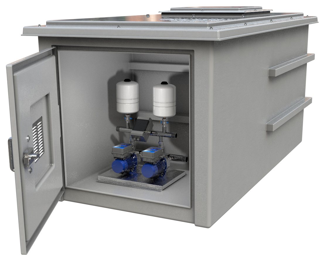 4500 Litre GRP Pump Enclosure Twin Pump CUCOMP.9000.4500 - Tanks Direct