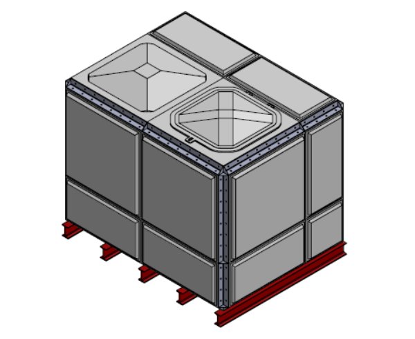 5853 Litre GRP Sectional Cold Water Storage Tank - Tanks Direct