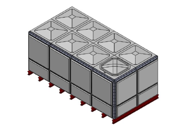 14722 Litre GRP Sectional Cold Water Storage Tank - Tanks Direct