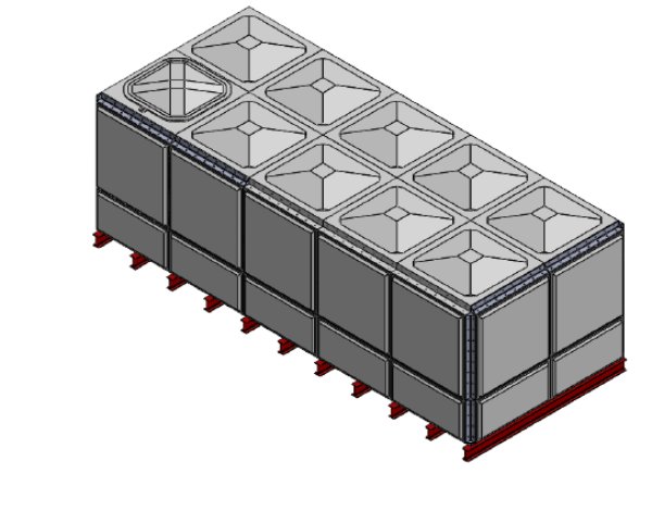 18269 Litre GRP Sectional Water Tank - Tanks Direct