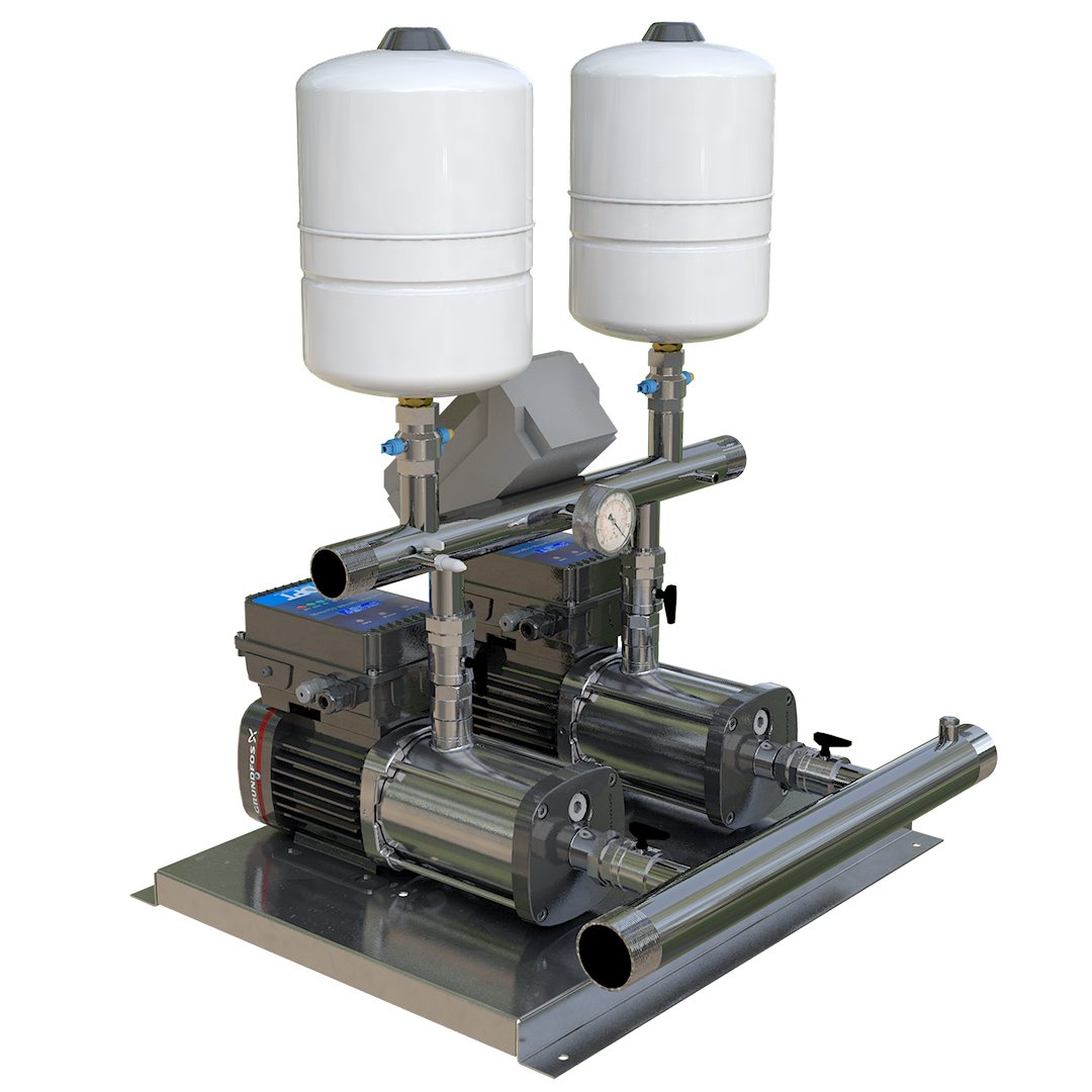 Grundfos Twin Pump Variable Speed Booster Set, 250L/M @ 4.5 - Tanks Direct