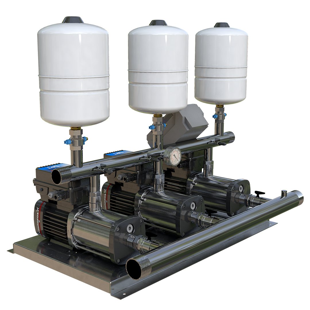 Grundfos Triple Pump Variable Speed Booster Set, 375L/M - Tanks Direct