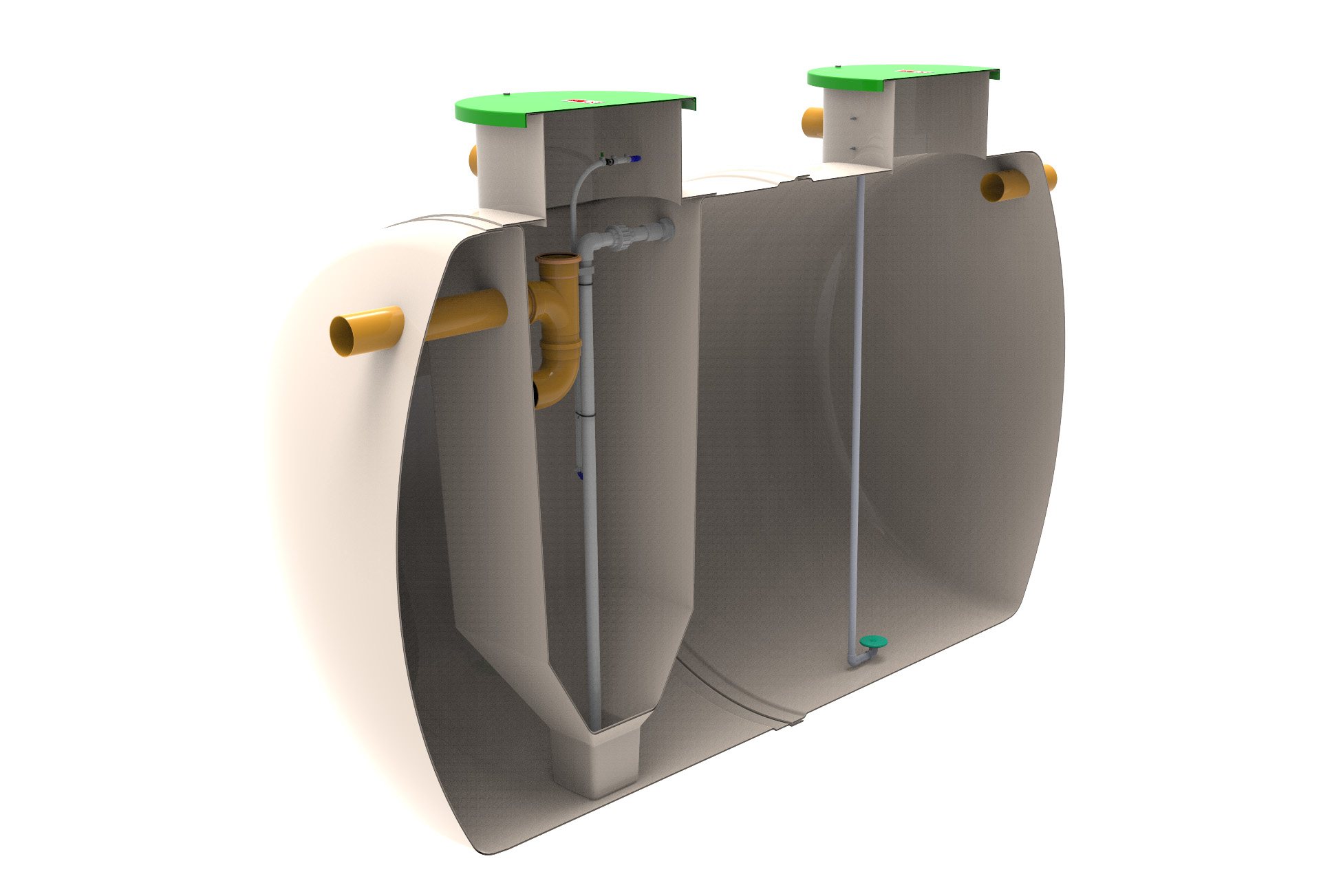 Clearwater BioAir 6 Gravity Sewage Treatment Plant 20 Person - Tanks Direct