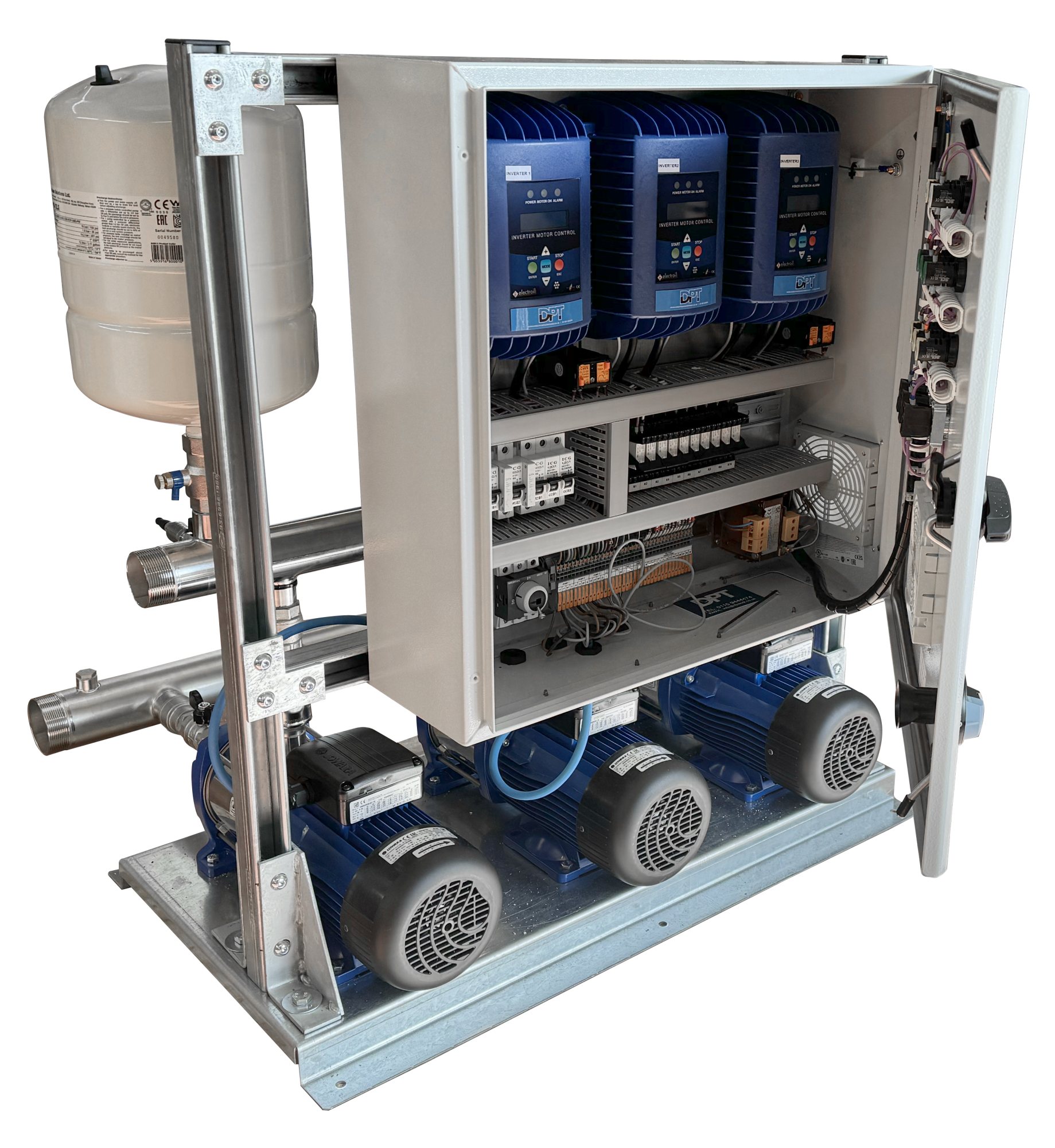 Ebara Triple Variable Speed Booster Set, 480l/min @ 5 Bar - Tanks Direct