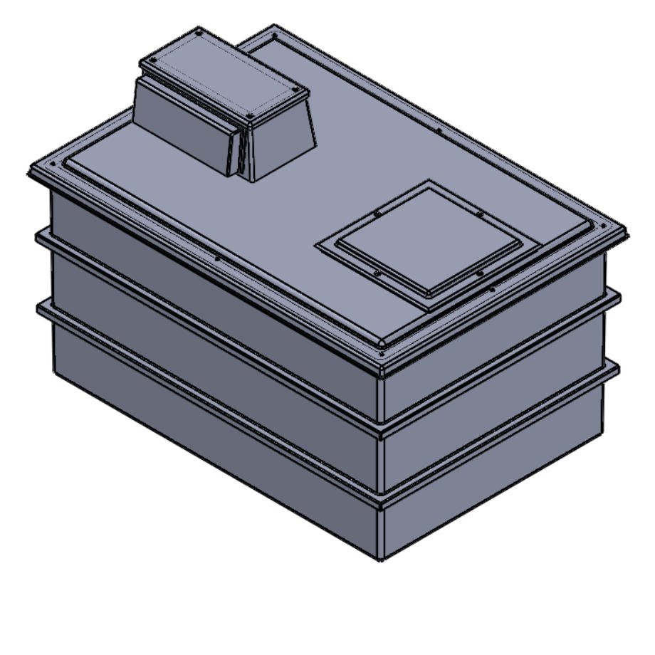 2272 Litre Type AB Air Gap GRP Fire Safety Water Tank, Cat 5 - Tanks Direct