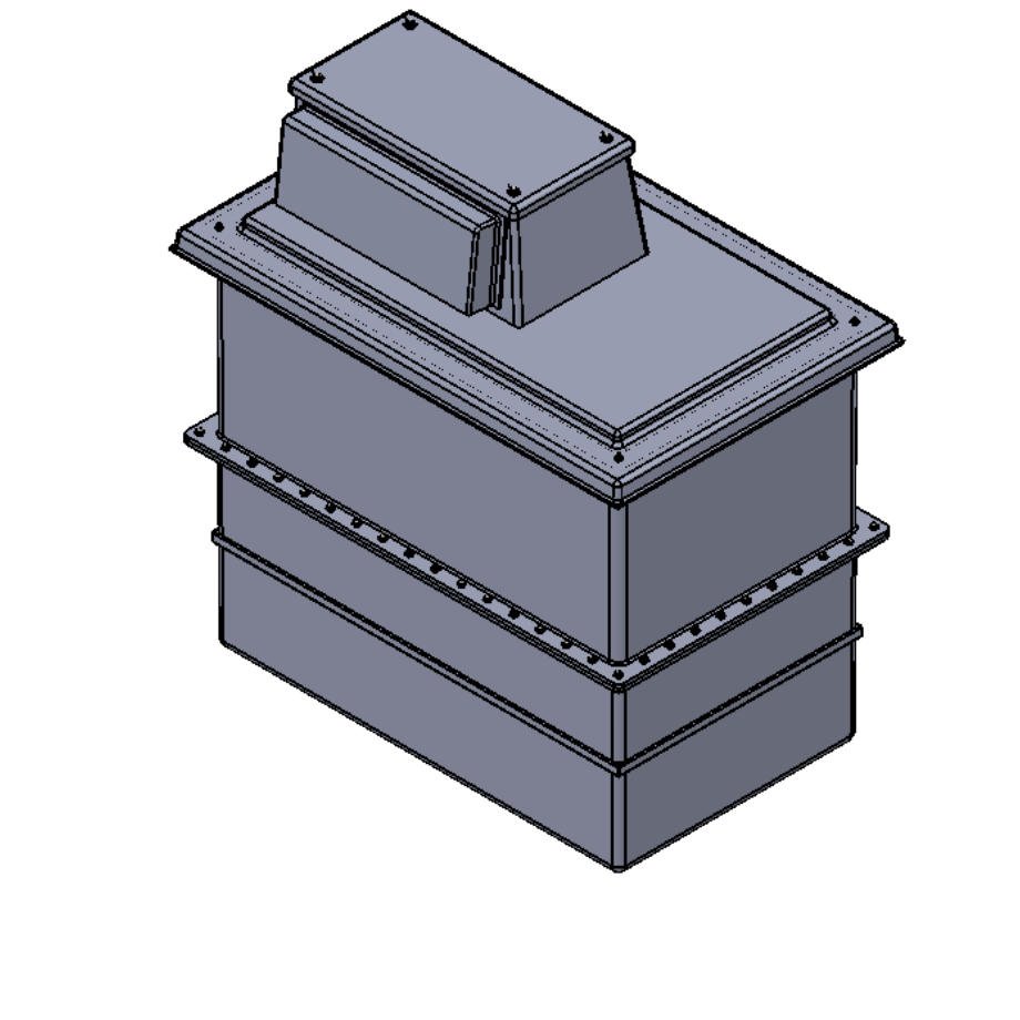 650 Litre AB Air Gap GRP Fire Water Tank - Tanks Direct