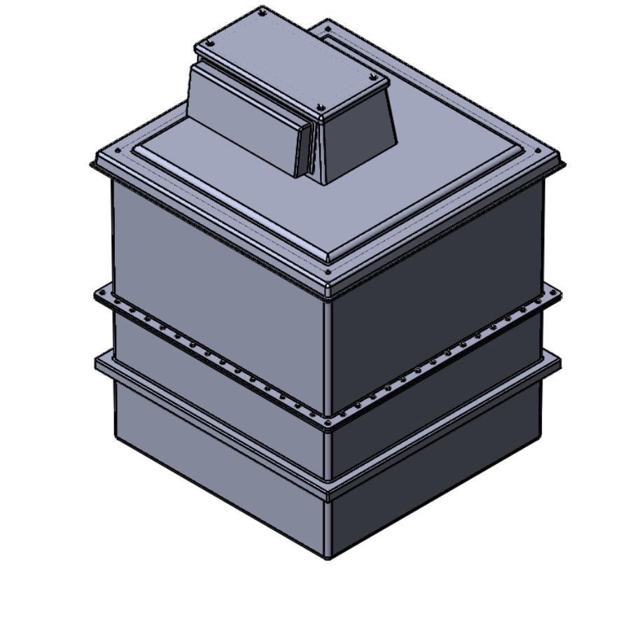 1220 Litre Type AB Air Gap GRP Fire Water Tank - Two Piece - Tanks Direct