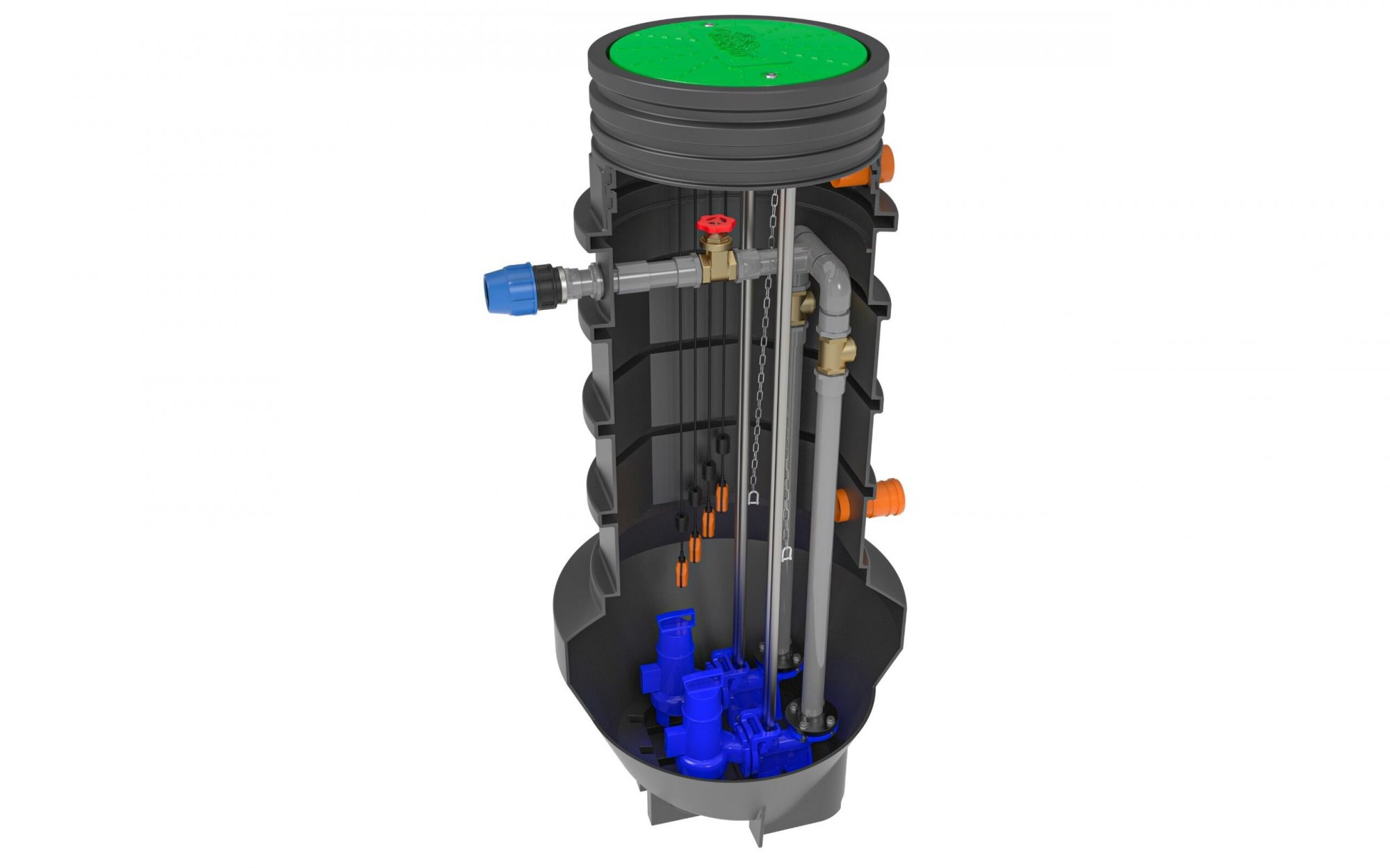 400 Litre Single Sewage Pumping Station - Tanks Direct