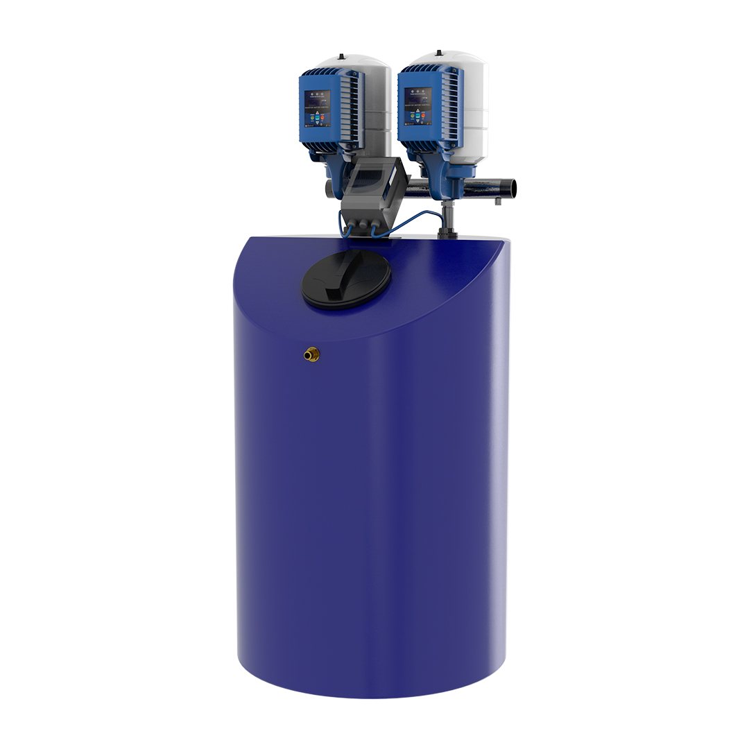 Aquamaxx 550 Litre Cold Water Tank, Twin Pump Booster set - Tanks Direct