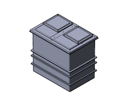 2250 Litre Two Piece Divided GRP Water Tank, Insulated - Tanks Direct