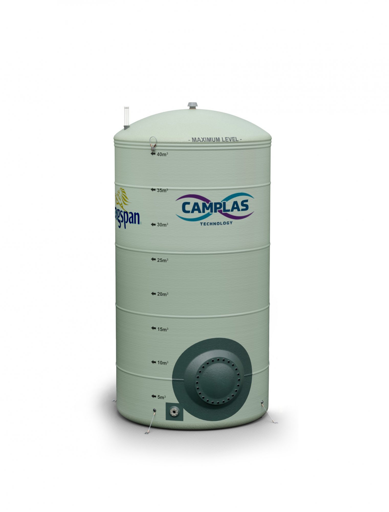 40m3 Camplas GRP Chemical Bulk Storage Tanks - Tanks Direct