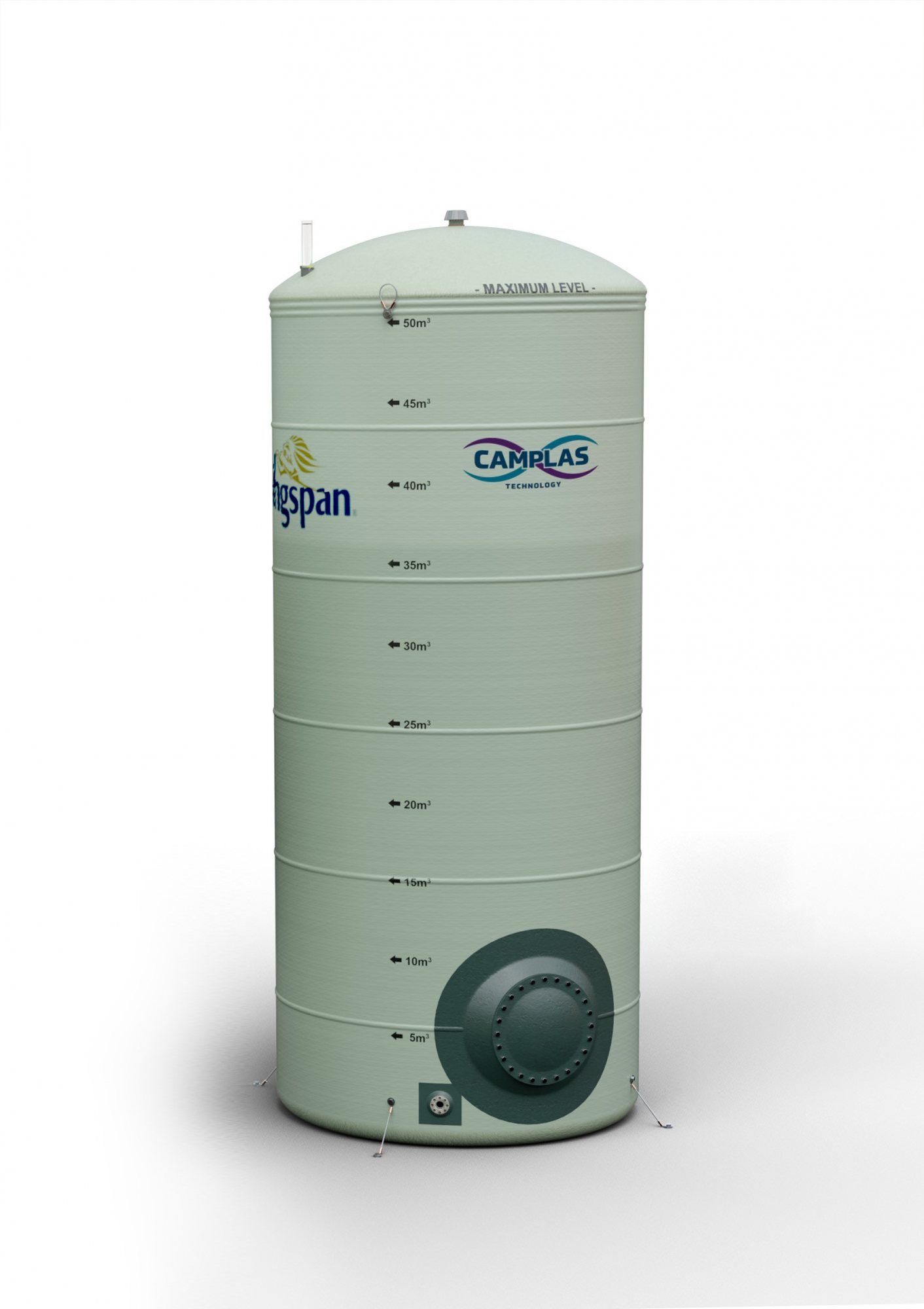 50m3 Camplas GRP Chemical Bulk Storage Tanks - Tanks Direct