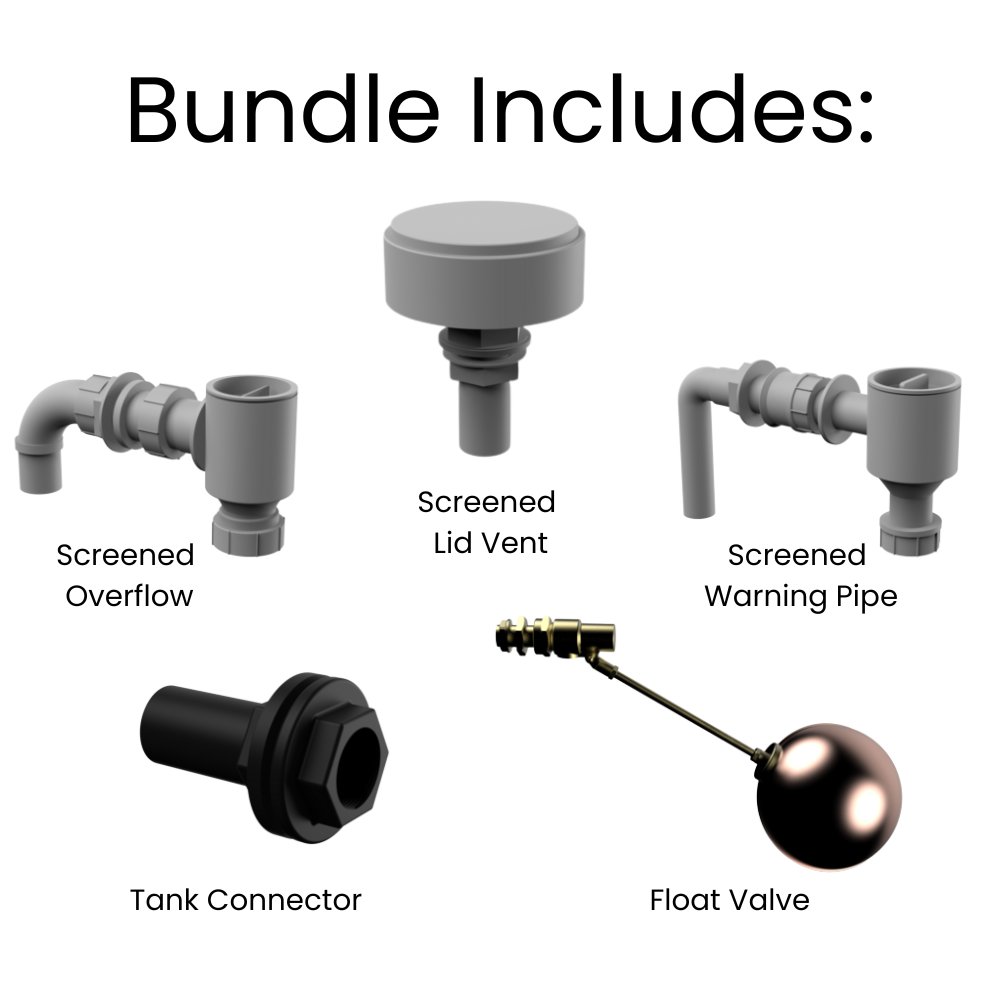 90 Litre GRP Water Tank, Insulated - Bundle - Tanks Direct