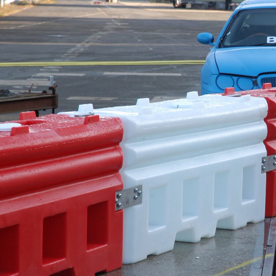 Maximum Safety Crash Barrier, 2 Metre - White - Tanks Direct