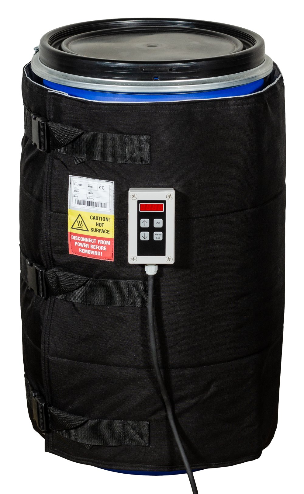 Drum Heating Jacket 0-90ºC Digital for 105 - 120 L drum - Tanks Direct