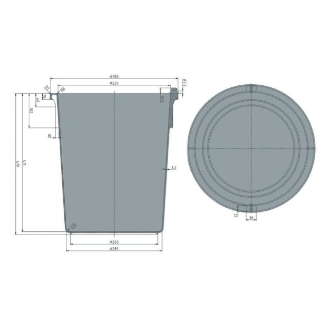 30 Litre Heavy Duty Bucket & Steel Handle - Tanks Direct