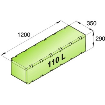 110 Litre Vetus Rigid Water Tank, Potable - Tanks Direct