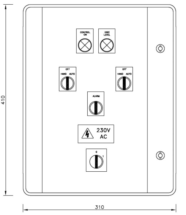 Control Panel Single Phase (Dual Pump) - Tanks Direct