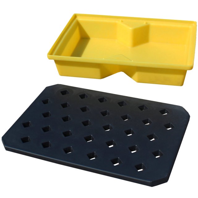 Spill drip tray with grate, 43 Litre - Tanks Direct